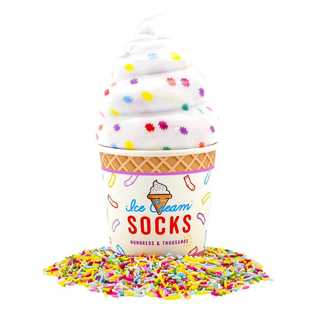 Hundreds & Thousands Ice Cream Socks by Luckies | the design gift shop