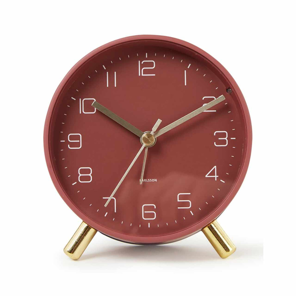 Karlsson Alarm Clock Analog Lofty Warm Red | the design gift shop