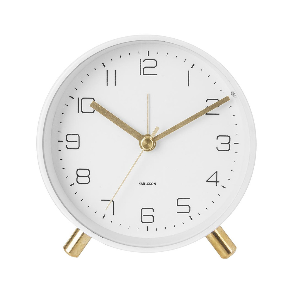 Karlsson Alarm Clock Analog Lofty White | the design gift shop