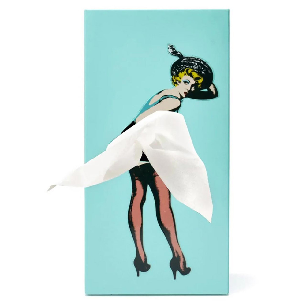 Tissue-Up Girl Tissue Holder Mint | the design gift shop