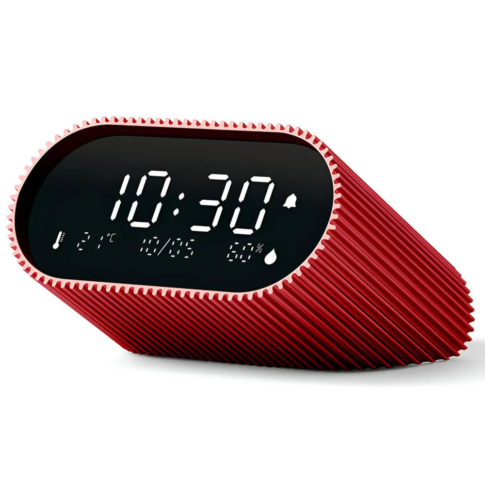 Digital alarm clock Lexon Ray Red LCD | the design gift shop