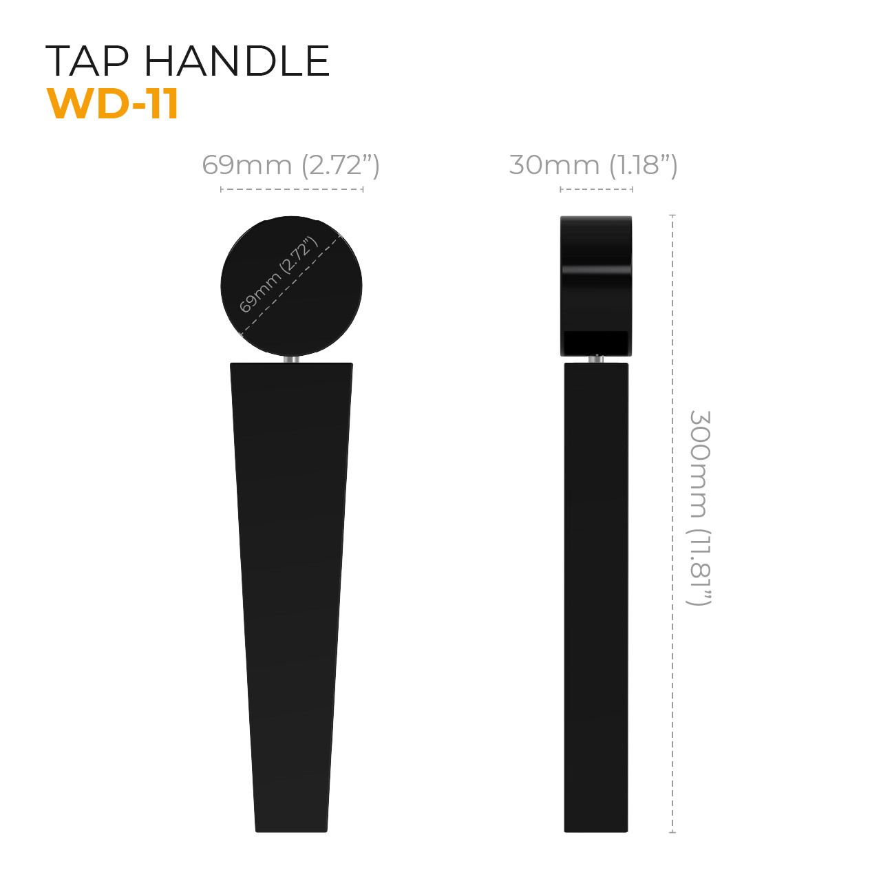 Customized Wooden Tap Handle for Sale - WD-11