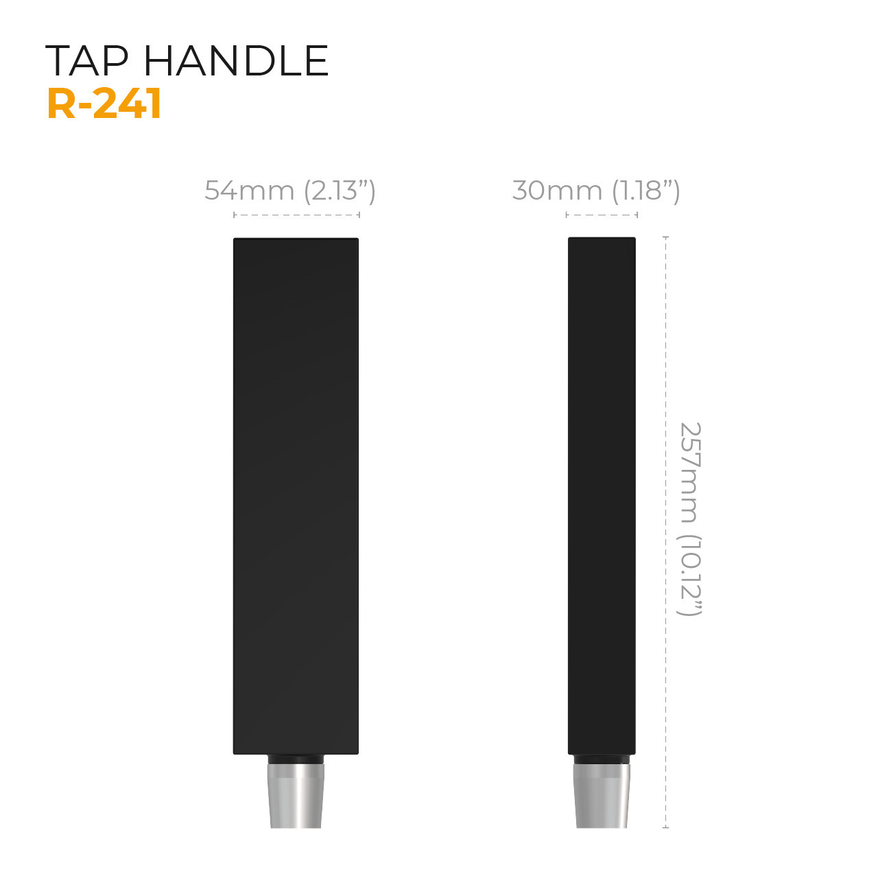 Black Beer Tap Handle Resin R-241