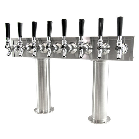 8 Tap Beer Tower | Double Pedestal T Tower