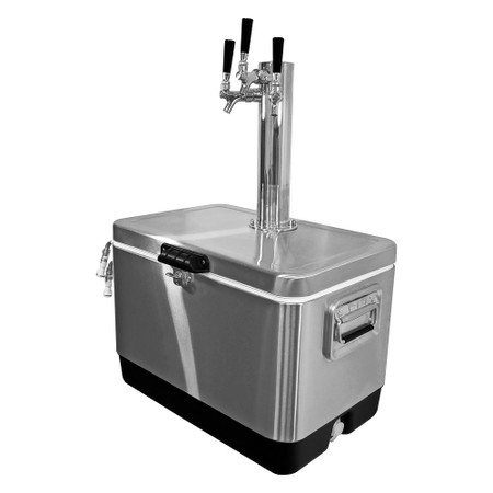 Stainless Steel Jockey Box with 3 Tap Beer Tower