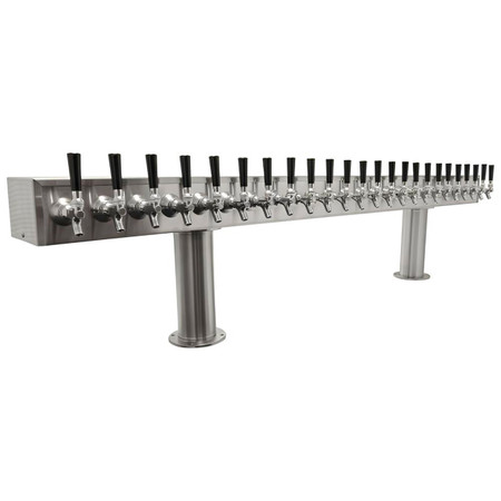 4" Double Pedestal Beer Tower - 24 Taps - Air Chilled