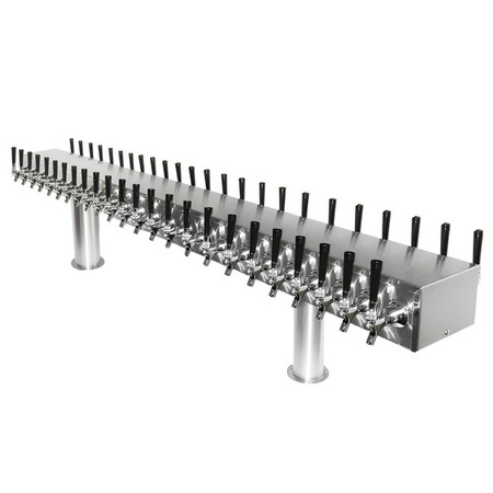 Dual-Sided Double Pedestal Beer Tower - 48 Taps - Air Chilled