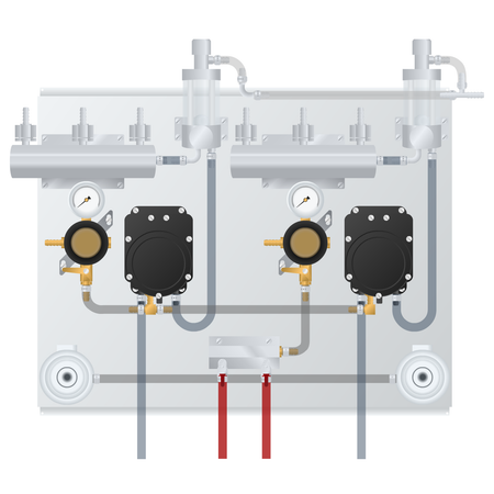 Regulator Panel 23x25 | 2 Regs, 2 FOBs, 2Flojets & Manifolds