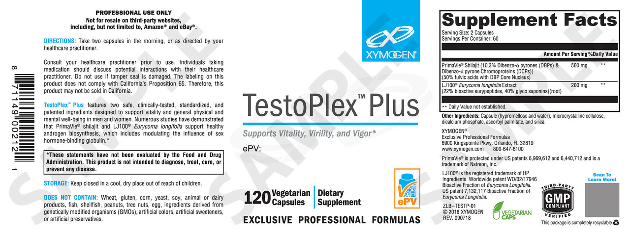 Xymogen Testoplex Plus Supports Vitality Libido And Physical Strength