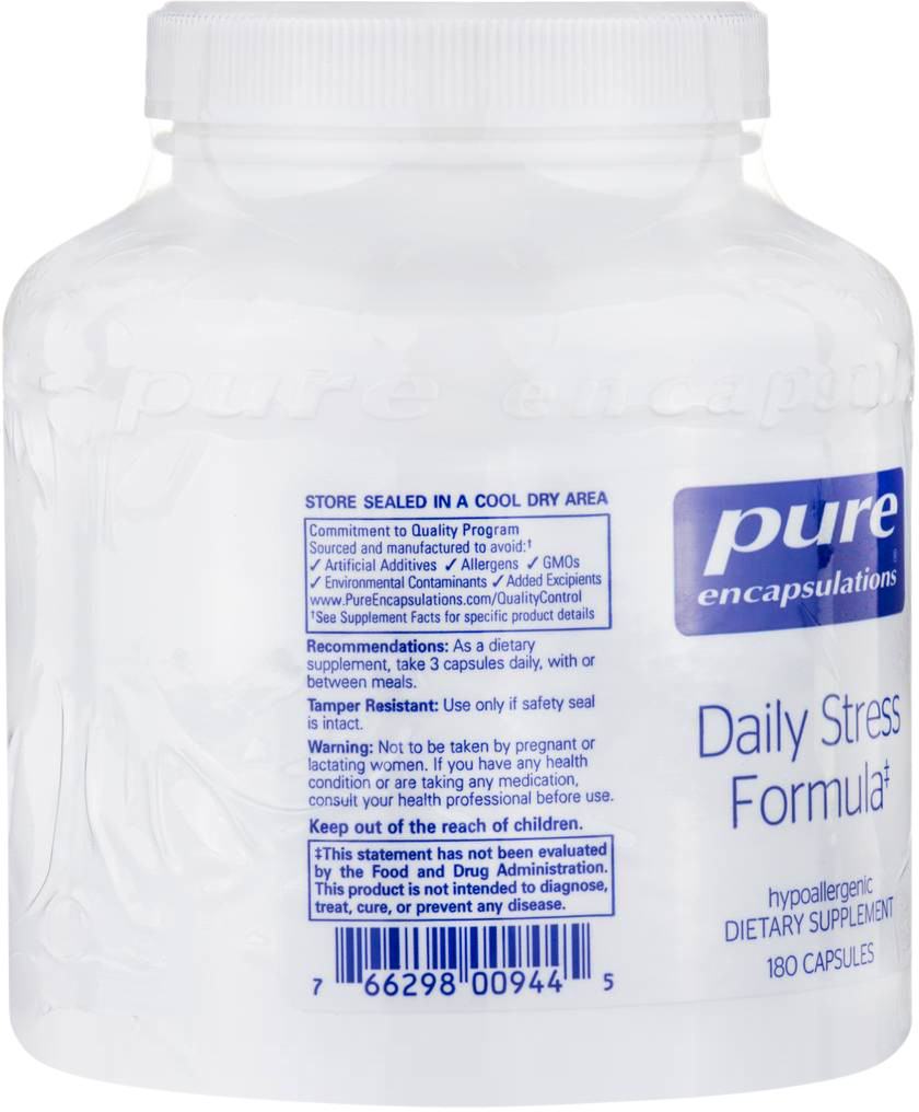Daily Stress Formula 180 veggie capsules by Pure Encapsulations