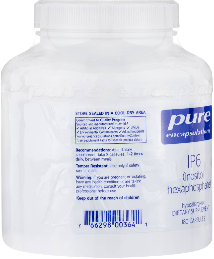 IP6 (inositol hexaphosphate) 180's 180 veggie capsules 500 milligrams ...