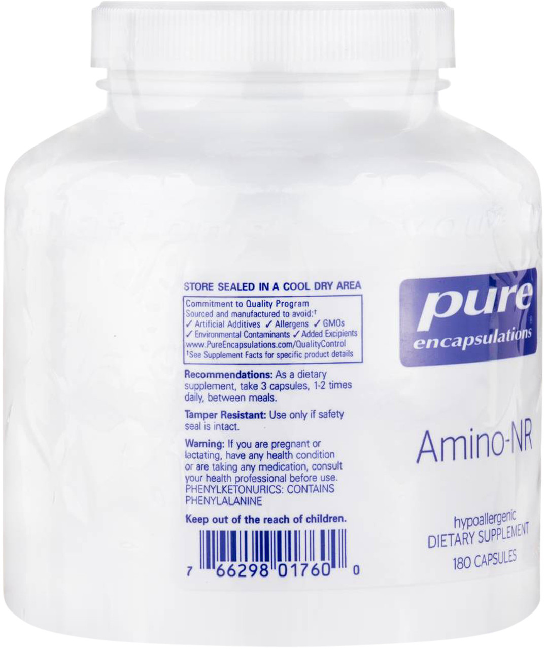 Amino Nr 180 Veggie Capsules By Pure Encapsulations