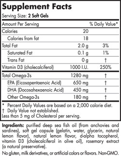ProOmega-D 120 capsules 1000 milligrams Lemon by Nordic Naturals