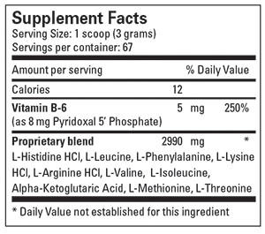 Custom Amino Acid Base Unflavored Powder by Metabolic Maintenance 200 ...