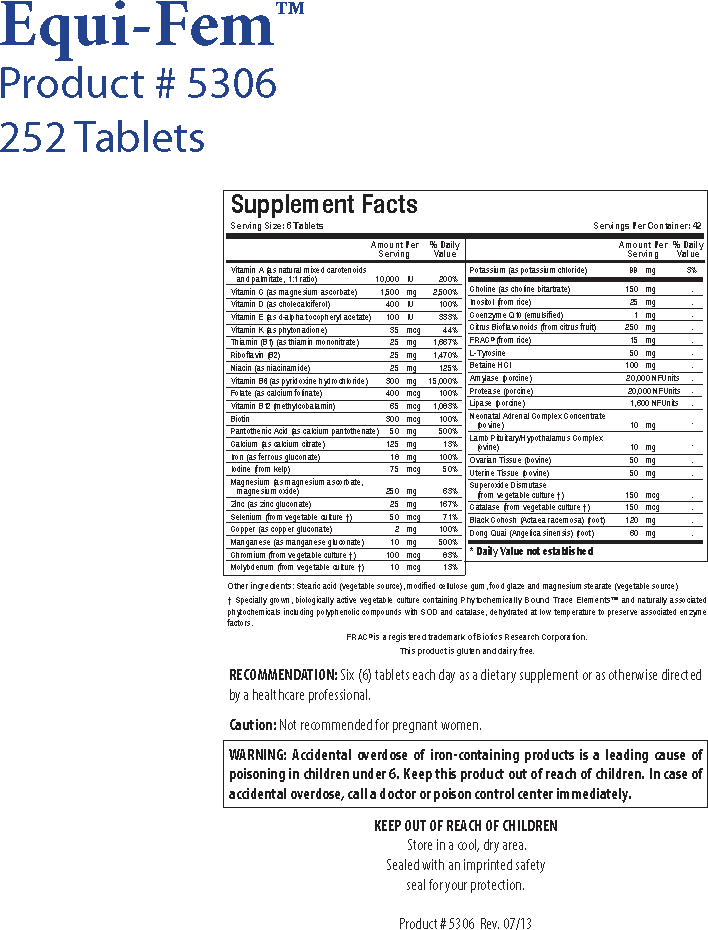 Equi-Fem 252 tablets by Biotics Research