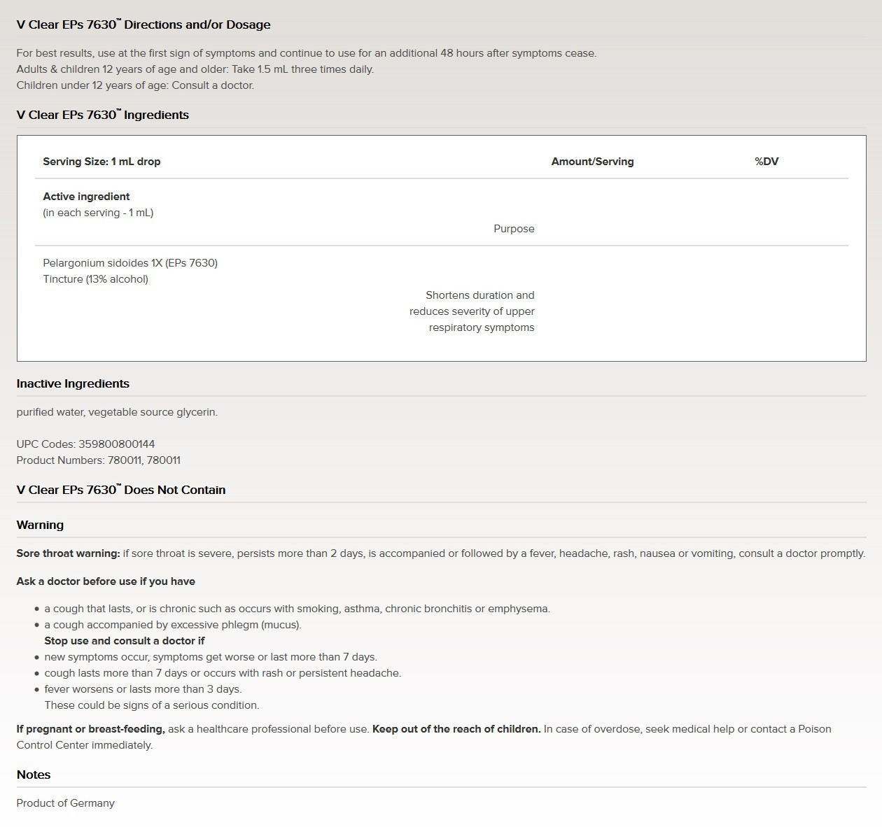 V Clear EPs 7630 by Integrative Therapeutics