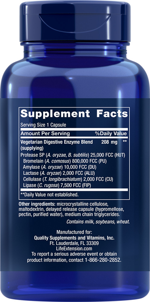 Enhanced Super Digestive Enzymes 60 capsules by Life Extension