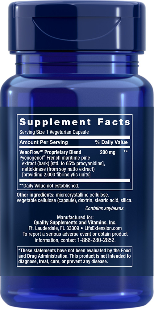 VenoFlow by Life Extension 30 veggie capsules