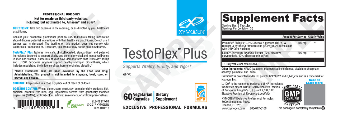 Xymogen Testoplex Plus Supports Vitality Virility And Vigor