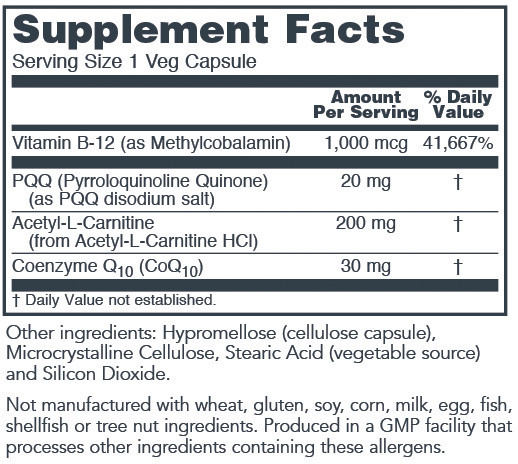 PQQ Complex 30 veggie capsules - AcuAtlanta - Acupuncture Atlanta