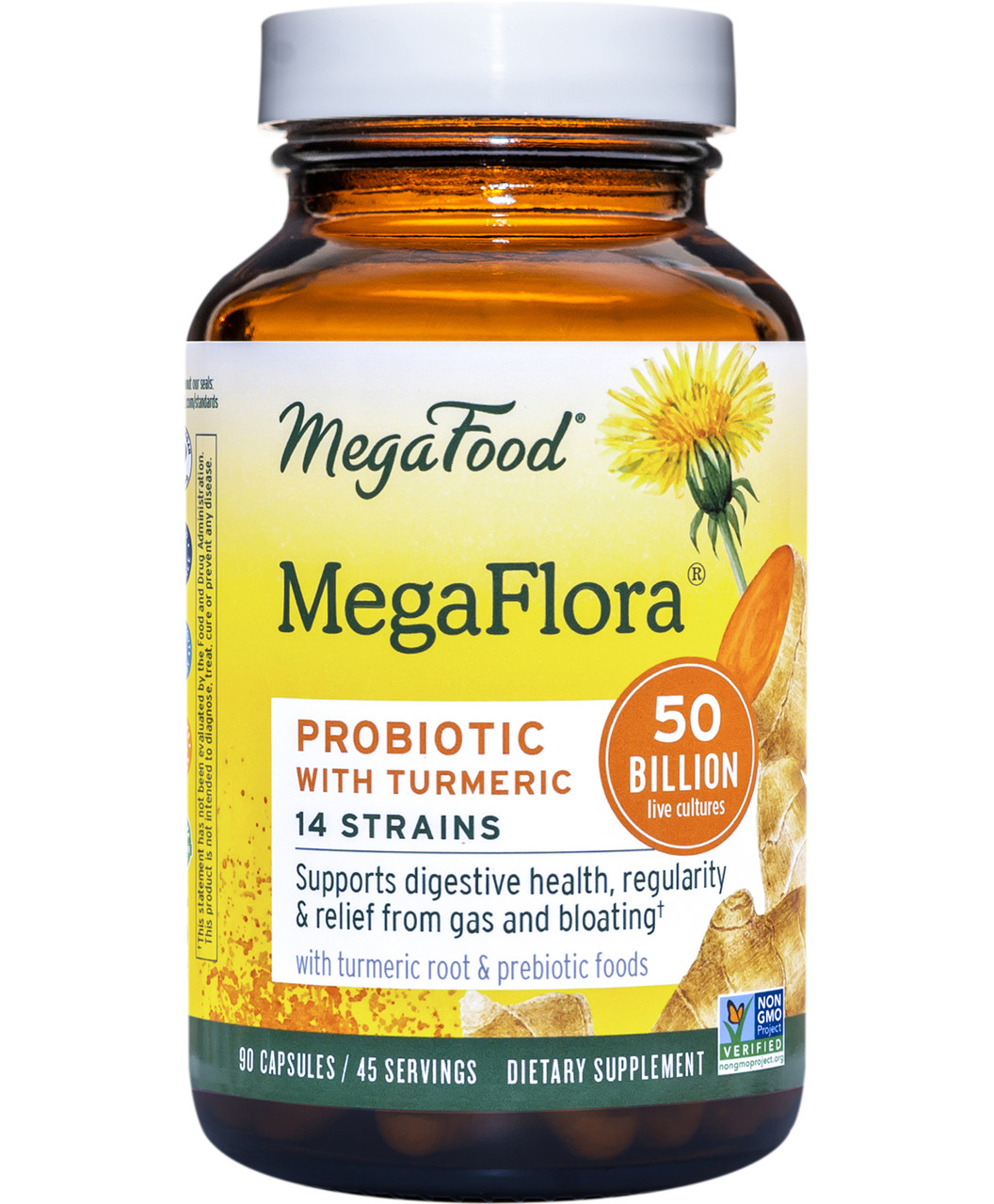 MegaFlora Probiotic with Turmeric 90 veggie capsules - Acupuncture Atlanta