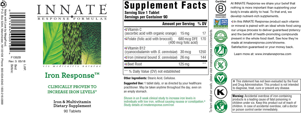 Iron Response 90 tablets - AcuAtlanta - Acupuncture Atlanta