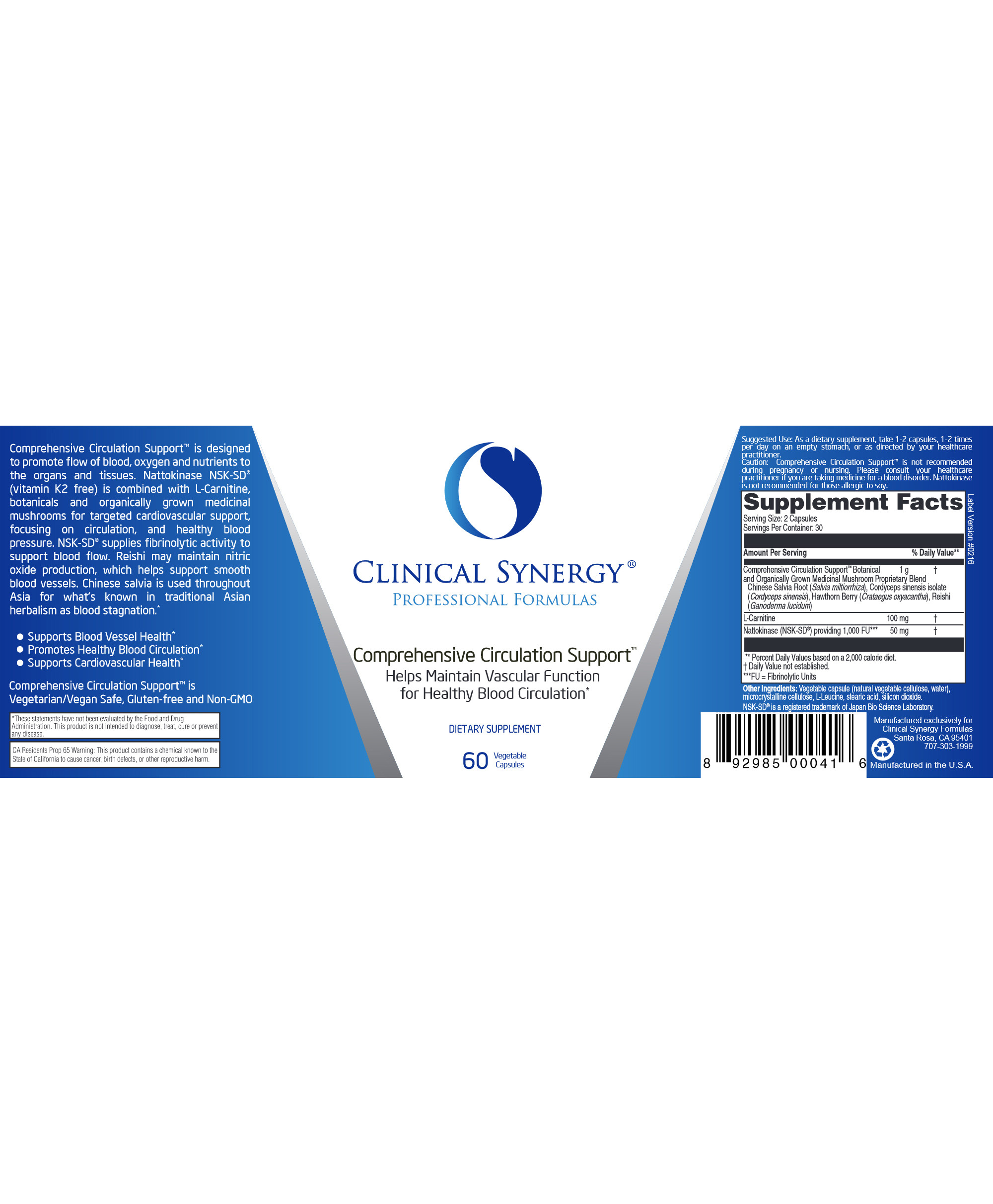 Comprehensive Circulation Support 60 veggie capsules - AcuAtlanta ...