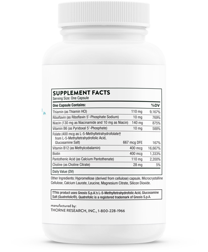 Basic B Complex by Thorne Research: Basic B Complex 60 capsules