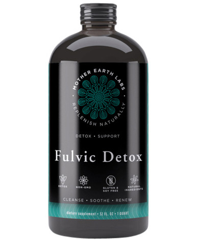 Fulvic Detox 32 ounce Glass Bottle - AcuAtlanta - Acupuncture Atlanta