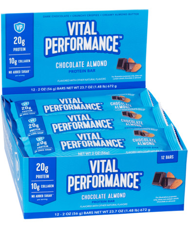 Vital Performance Protein Bar 12 bars Chocolate Almond - AcuAtlanta ...