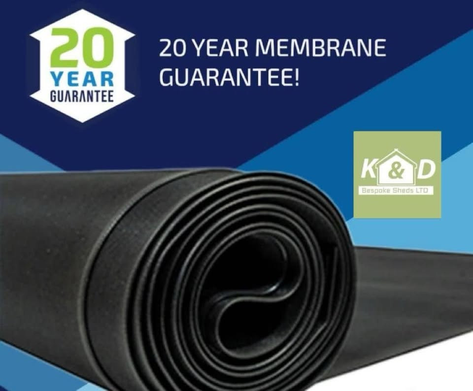 18 x 8 pent double doors x4 single windows & EPDM rubber roof