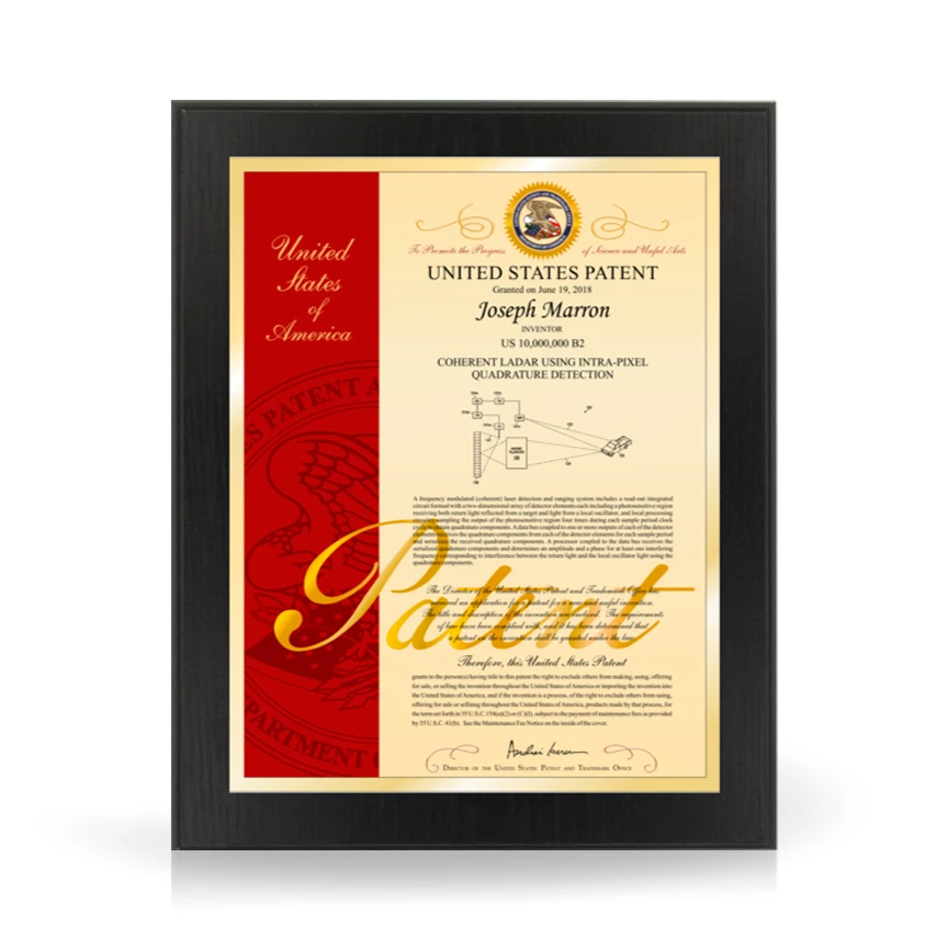 Prelude Gold and Black Finish Patent Plaque | Cover Page Series | US ...