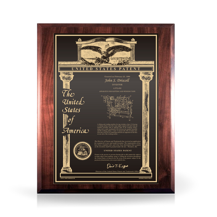 Patent Awards, Patent Plaques and Inventor Recognition