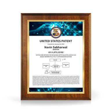 Astra AI Gold and Solid Walnut Patent Plaque | Trademark Series | U.S ...