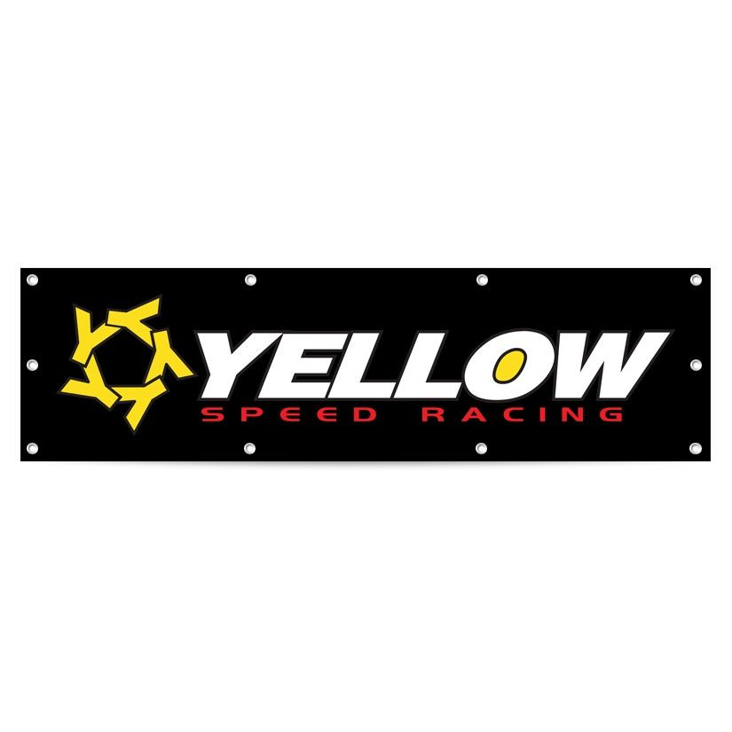 Yellow Speed Racing Workshop Banner 170cm x70cm