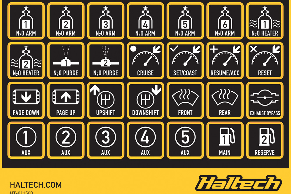 Haltech CAN Keypad Label Set | Exoracing Ltd