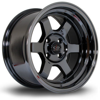 Rota Grid-V Alloy Wheel 15x8 4x100 ET0 Titanium Chrome
