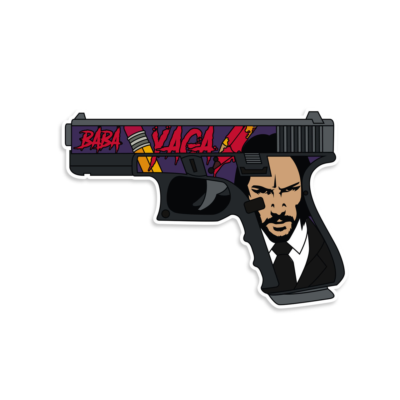 John Wick Themed Gun Sticker