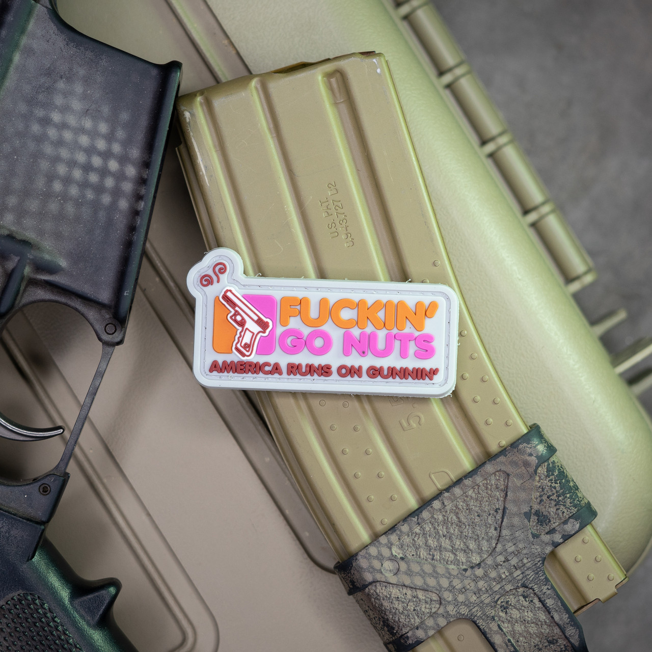 Fuckin Go Nuts America Runs On Gunnin Pvc Morale Patch