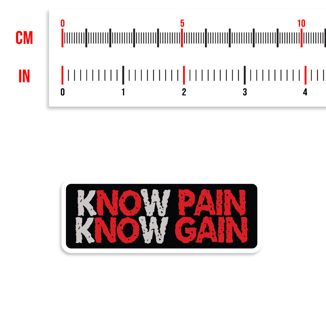 Know Pain Know Gain Sticker