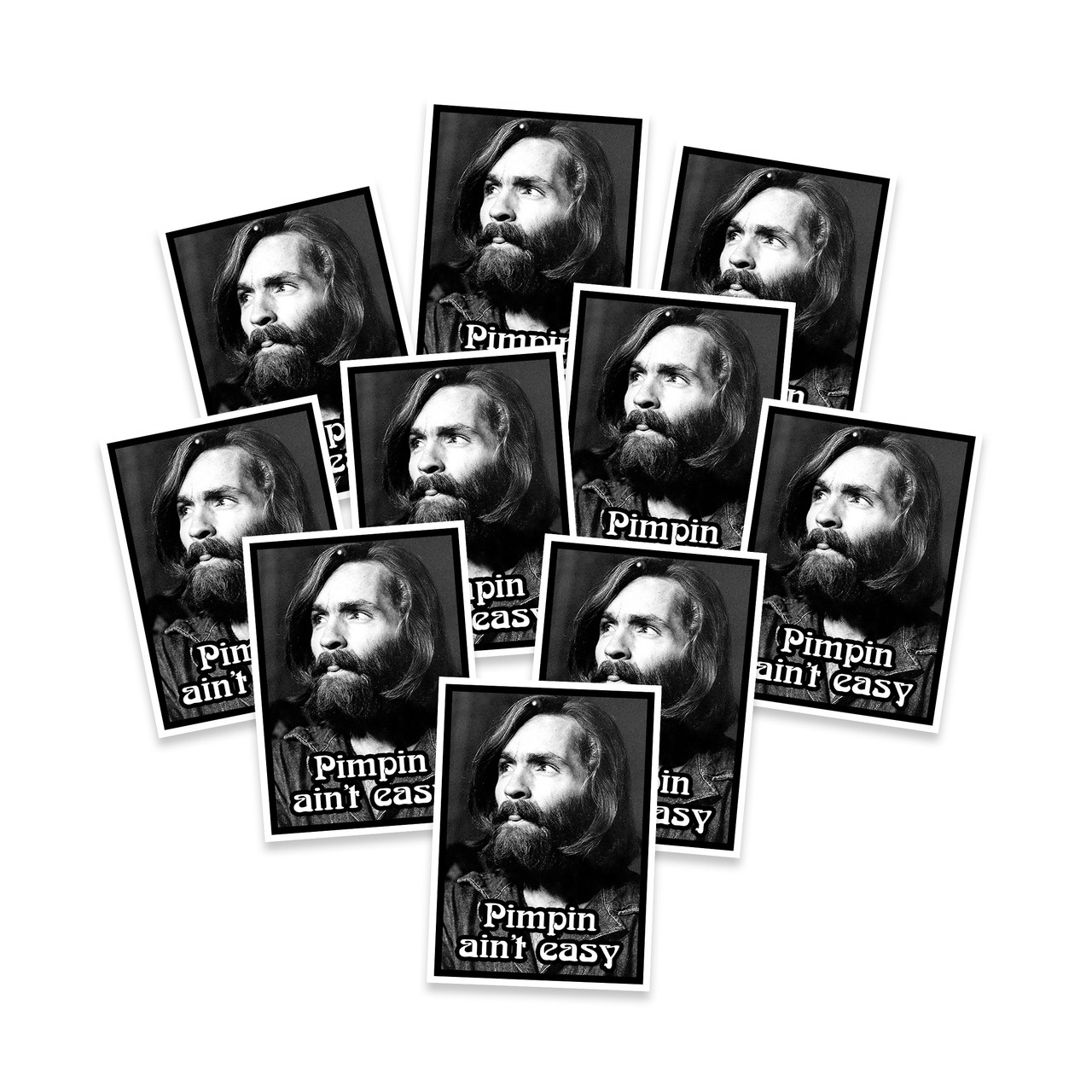 Charlie Manson Pimpin Ain't Easy Vinyl Decal