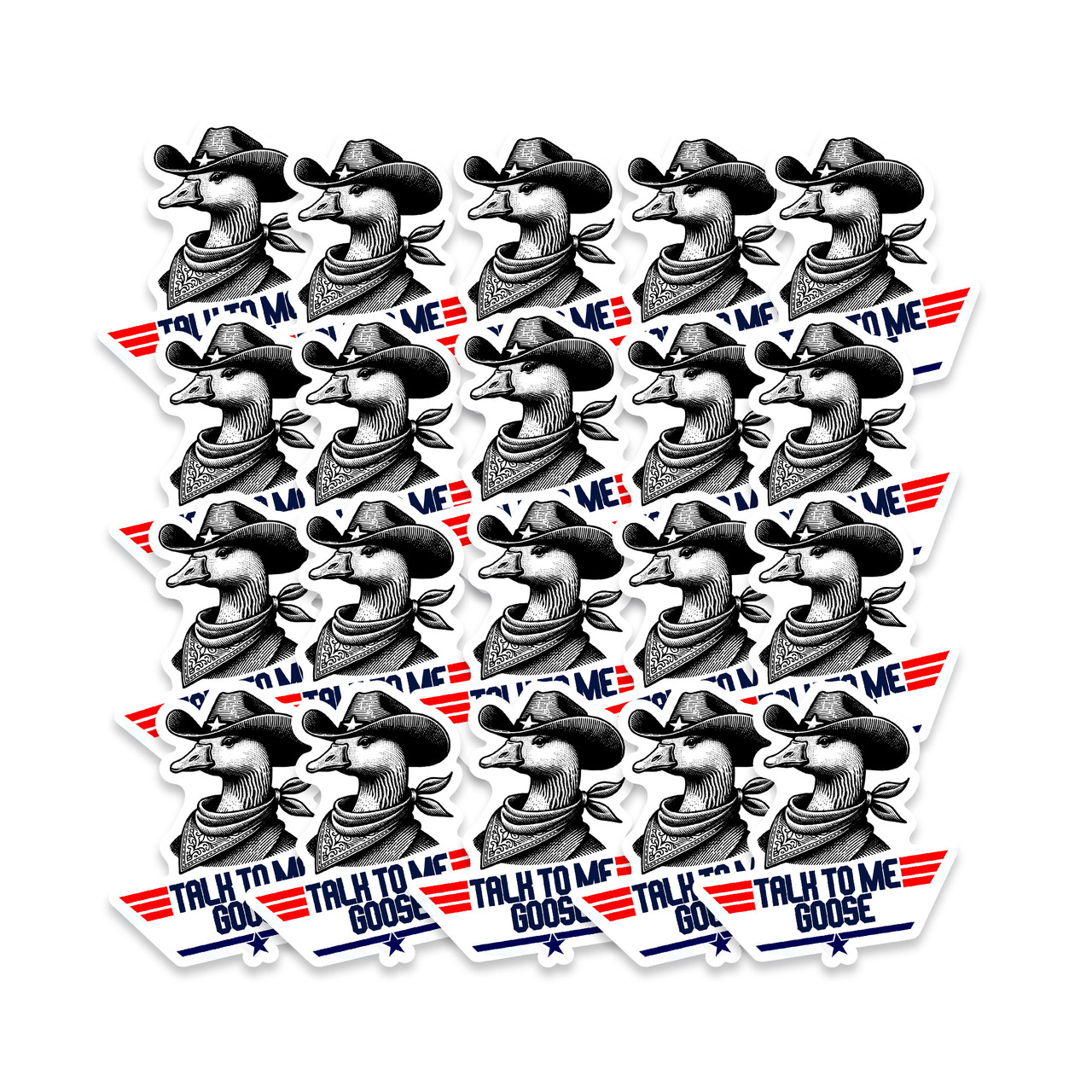 Talk To Me Goose Top Gun Parody Sticker