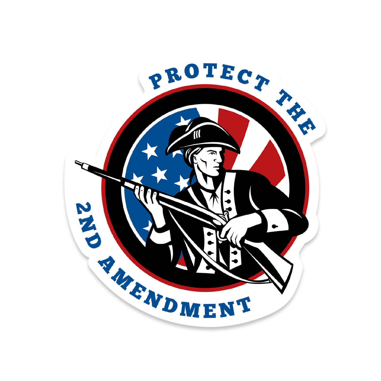 Protect The 2nd Amendment Patriot Musket Sticker