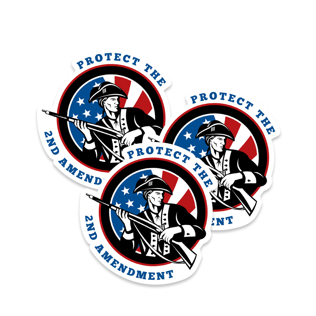 Protect The 2nd Amendment Patriot Musket Sticker