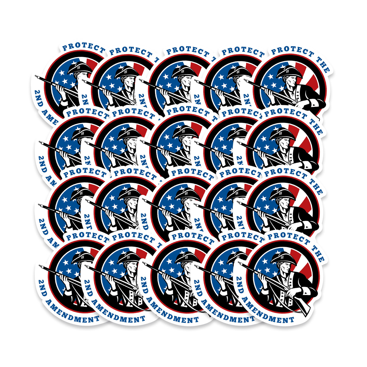 Protect The 2nd Amendment Patriot Musket Sticker