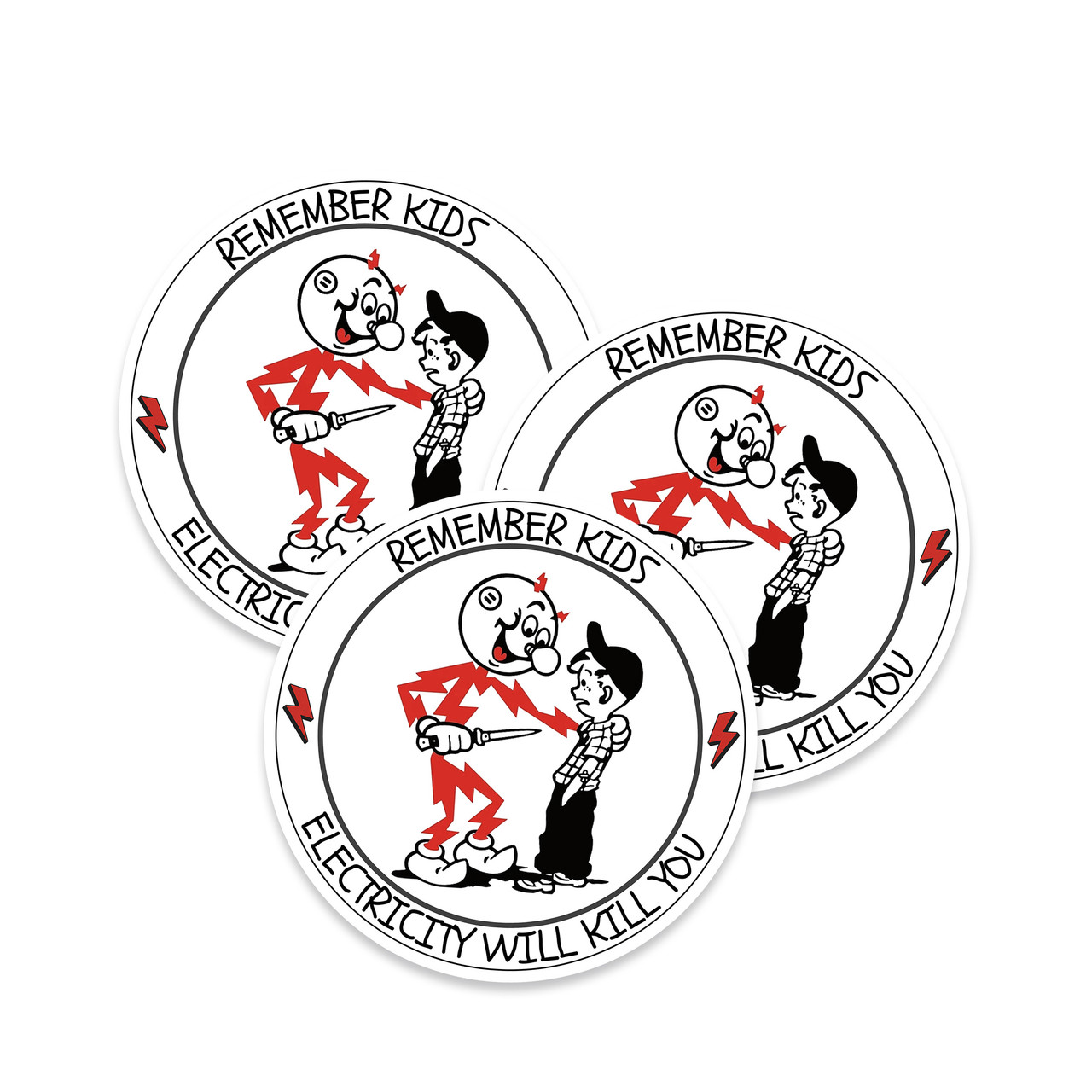 Reddy Kilowatt Remember Kids Electricity Will Kill You Sticker