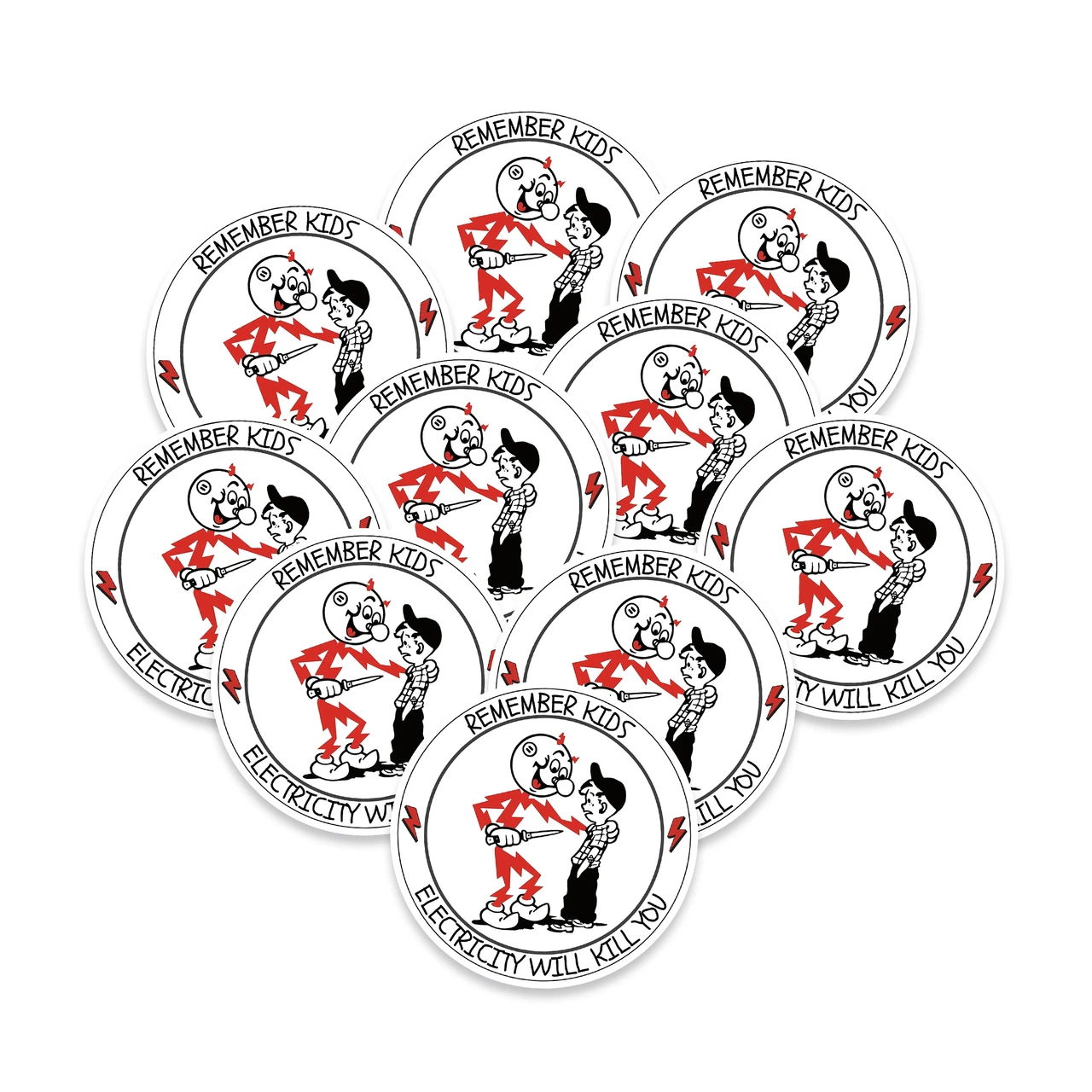 Reddy Kilowatt Remember Kids Electricity Will Kill You Sticker
