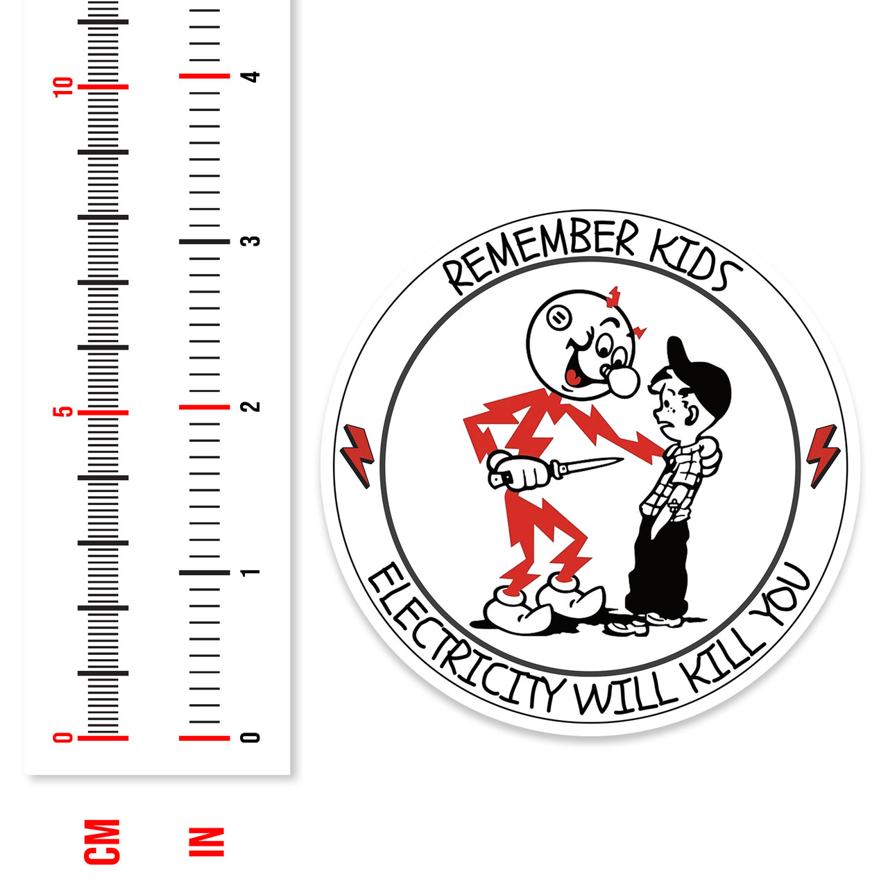 Reddy Kilowatt Remember Kids Electricity Will Kill You Sticker