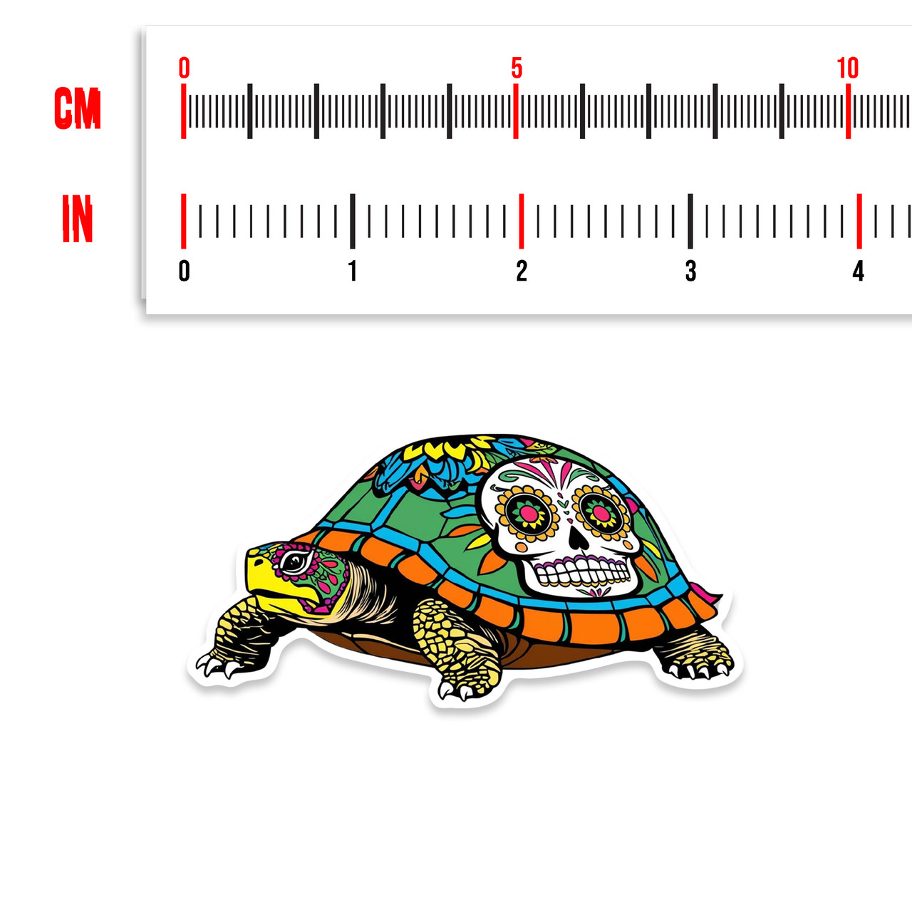 Turtle Sugar Skull Sticker