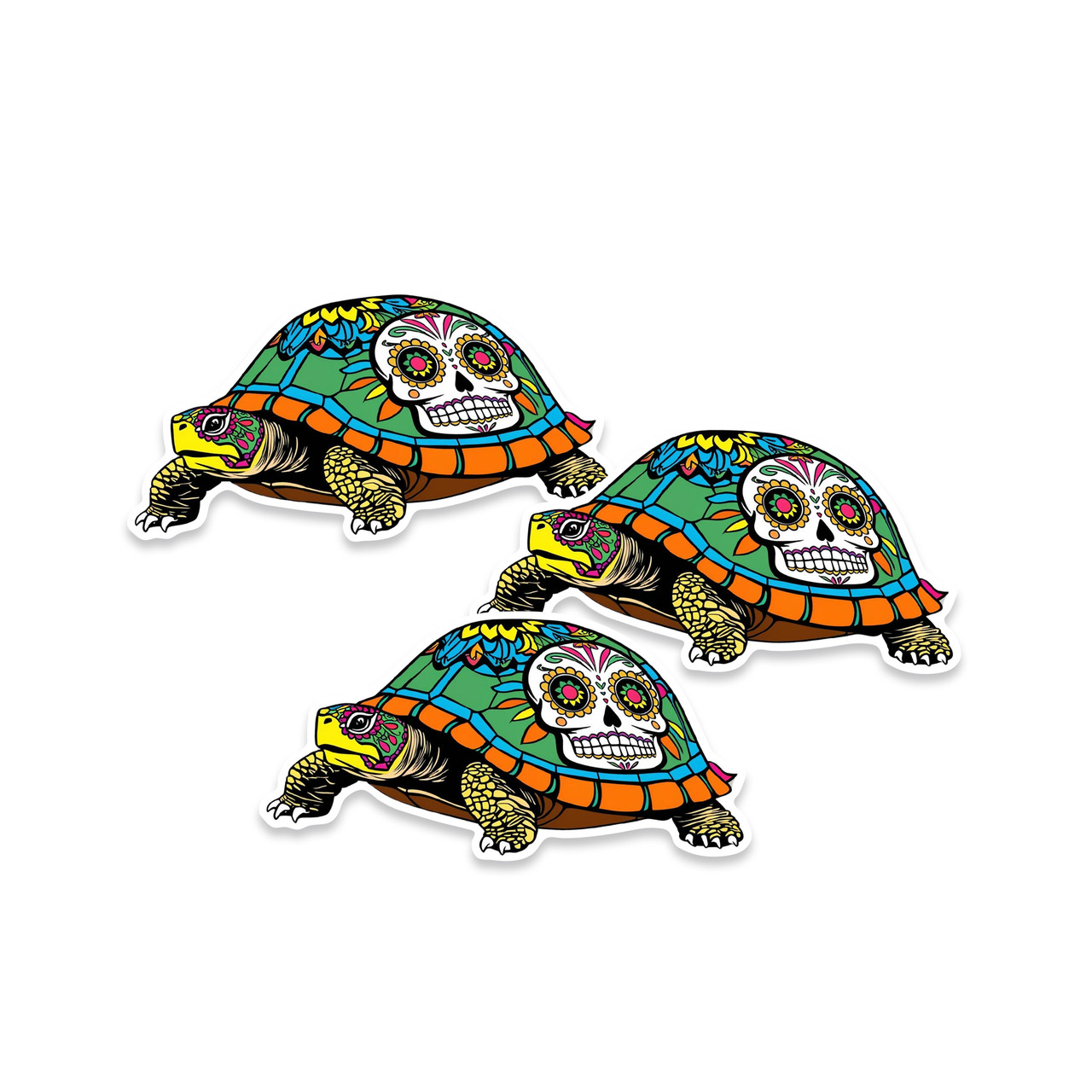 Turtle Sugar Skull Sticker